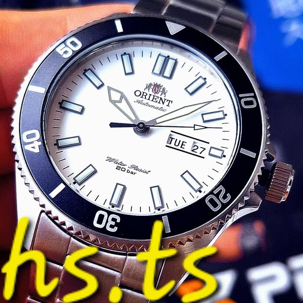 🔥RARE!🔥 Orient Kano ⚪️⚫️ White 44mm Automatic Divers Watch (Limited ...