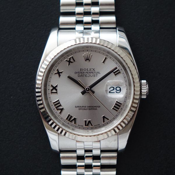 Rolex Datejust 116234 silver computer roman | WatchCharts Marketplace