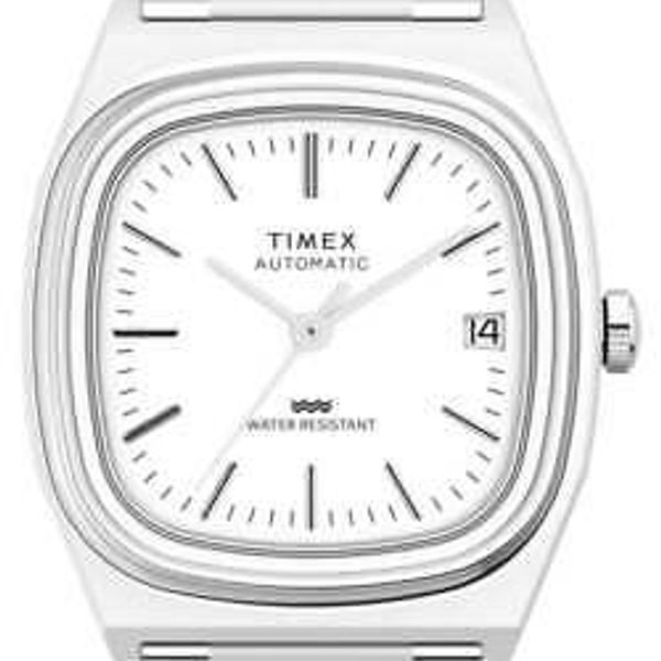 Timex Automatic 1983 E-Line Reissue (34mm) Silver Dial / Stainless ...
