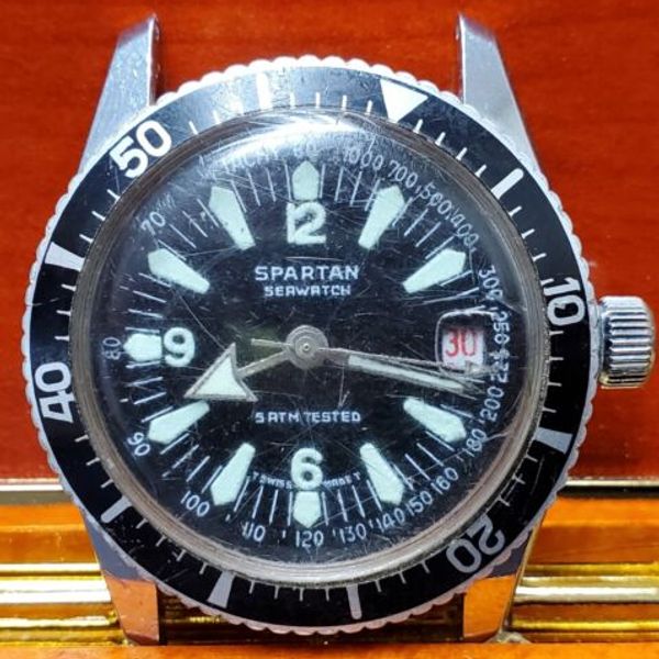 Vintage Spartan Seawatch Swiss Made Divers Watch Not Running | WatchCharts Marketplace