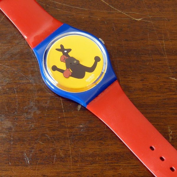 Swatch Watch GN163 Boxing Kangaroo Eduardo Arroyo 1995 1996 Limited Edition | WatchCharts ...