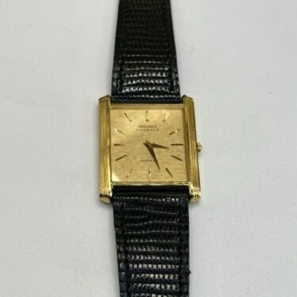 Seiko Lassale Quartz Men's Wrist Watch with Lizard Band Original Box | WatchCharts Marketplace