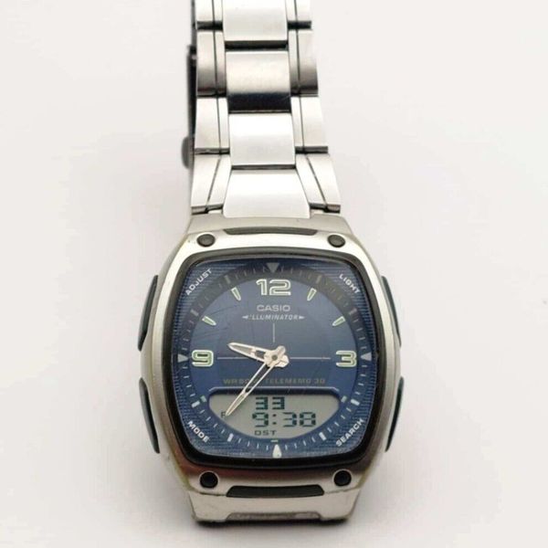 Casio Illuminator WR50M Telememo 30 Dual Analog & Digital World Time ...