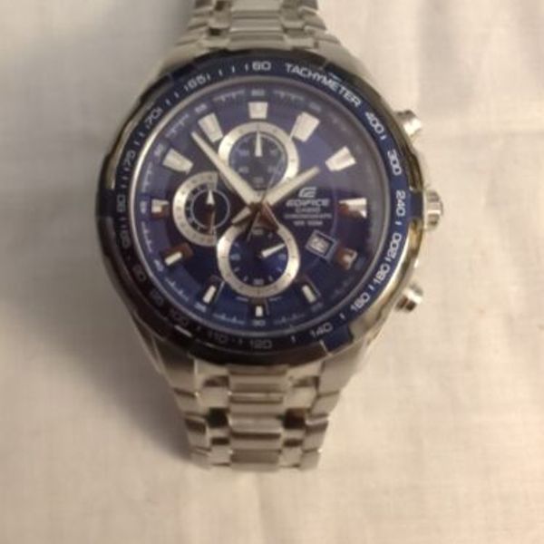 Casio Edifice Men's Blue Tachymeter | WatchCharts Marketplace