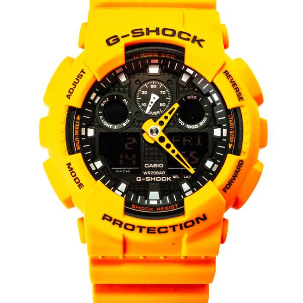 Casio Mens G Shock Orange GA-100L Digital Quartz Watch 51.2mm ...