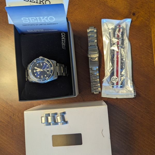 SEIKO SNE585 38mm Blue Solar Dive Watch for Men - Prospex Collection ...