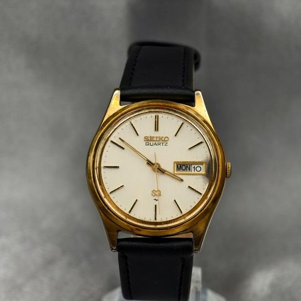 Vintage Seiko SQ Mens Gold Tone Day Date 6923-7009 Quartz Watch,Works | WatchCharts Marketplace