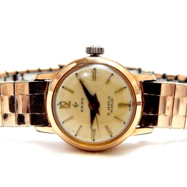Vintage Watch RADO Hand Winding 21 Jewels Art Deco Case Gold Plated ...