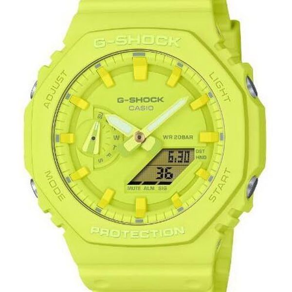 G-Shock Casio GA2100-9A9 Analog Digital Neon Yellow Watch | WatchCharts ...