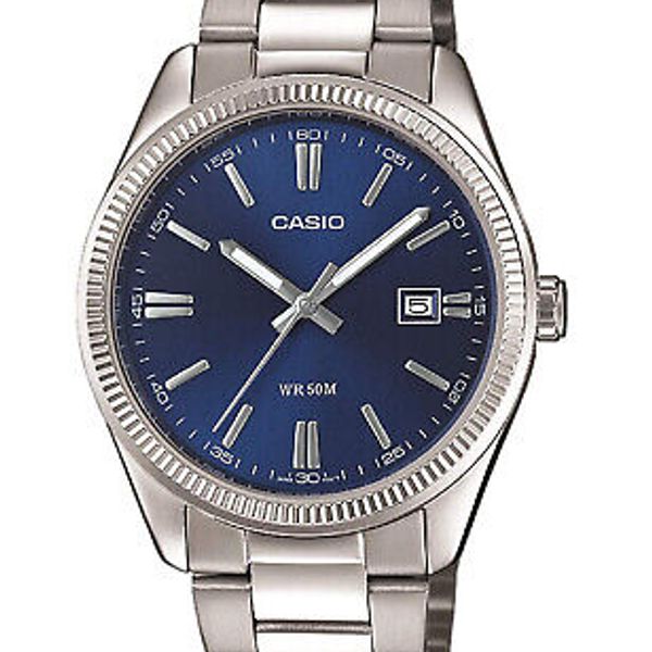 Casio Silver Mens Analogue Watch Casio Collection MTP-1302PD-2AVEF ...