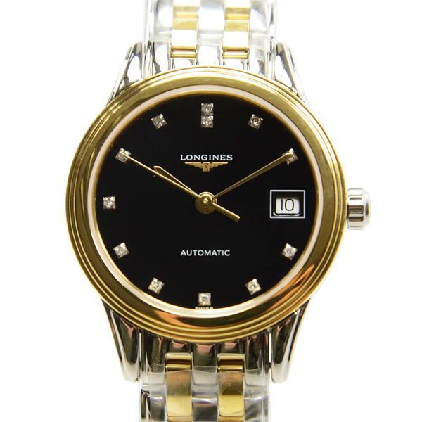New Longines flagship gold-plated black automatic winding L4.274.3.57.7 ...