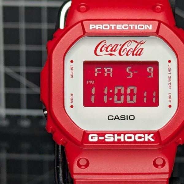 Casio G-Shock Square COCA-COLAÂ® Collab Red White Limited Edition DW ...