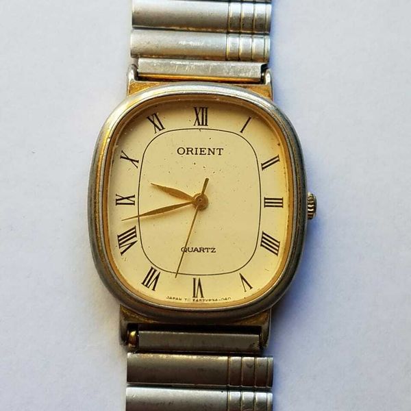 Vintage ORIENT watch, Quartz Orient movement E4510 - ALL stainless ...