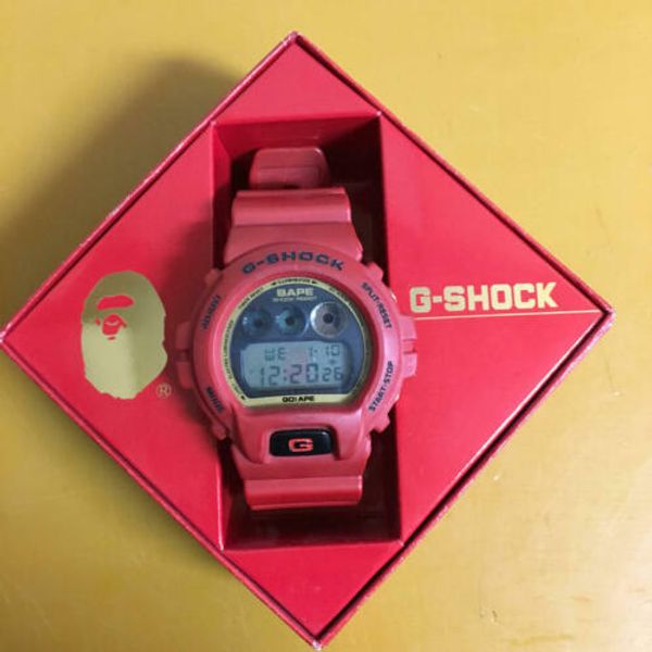 CASIO G-SHOCK x A Bathing Ape BAPE Limited Edition Watch Pink DW-6900 W ...