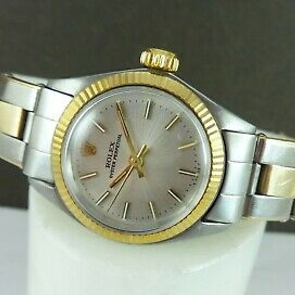 Ladies ROLEX Oyster Perpetual 6619 Automatic Watch. Steel & Gold. W ...