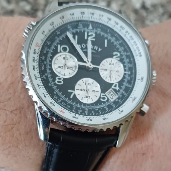 Rotary GS03351/19 Chronospeed Men's 42mm Quartz Chronograph Leather ...