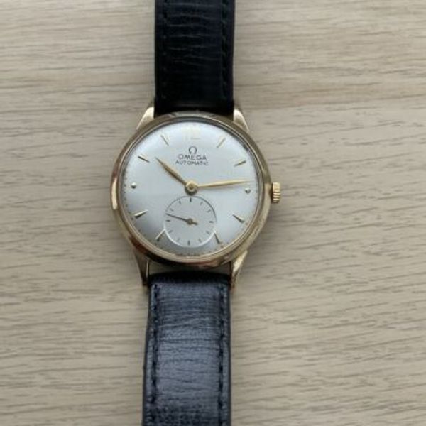 1947 Omega Sub Seconds 9ct Gold Dennison Case Bumper Automatic Watch ...