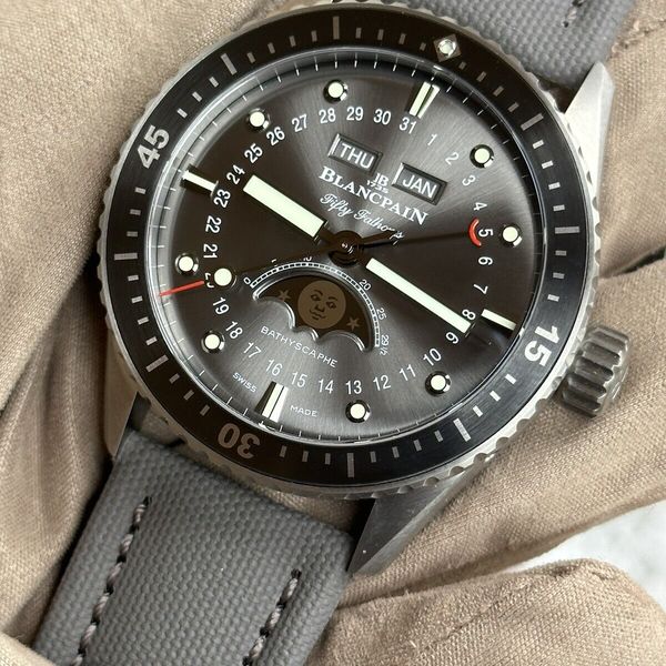 FS BNIB Blancpain Fifty Fathoms Bathyscaphe Complete Calendar Moon ...