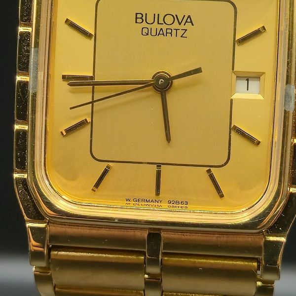 RUNNING Vintage Bulova Datejust Watch German Mvt #92B63 Rare Band, New ...