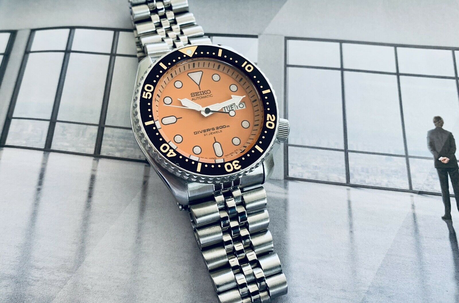 Seiko SKX011J 7S26-0020 w/Orange Auto. Diver 2000's all original ...