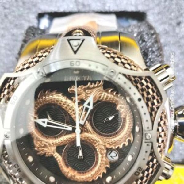Invicta Venom Dragon Scale Swiss Mvt Stainless Steel Watch 52mm Rose ...