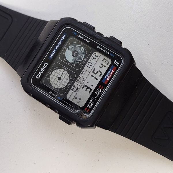 VINTAGE CASIO TWIN GRAPH II WATCH AE-21W MADE IN JAPAN | WatchCharts ...
