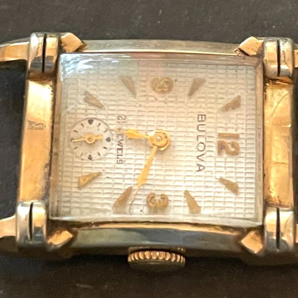 Vintage Bulova Cal 7AK Men's Watch Parts/Repair Good Balance Case 7 AK ...