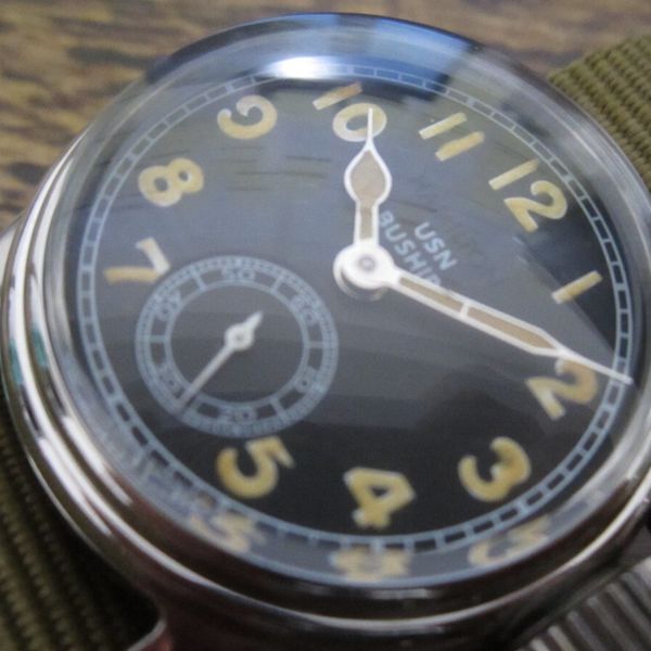 WW2 HAMILTON MILITARY WATCH SUB SECOND USN BUSHIPS FROGMAN CASE ...