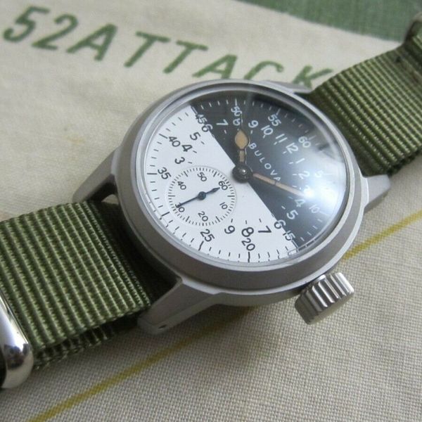 WW2 BULOVA MILITARY 24HR DAY/NIGHT DIAL WATCH WITH NEW MILITARY ...