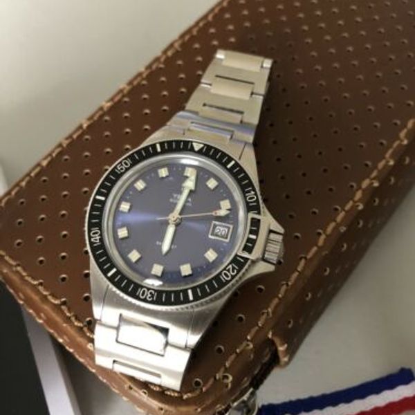 Yema Superman Heritage Blue Quartz YMHF1574-GM New 39mm | WatchCharts ...