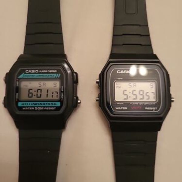 Casio W-86 Vintage Digital Watch Illuminator Plus A Casio F 91w ...