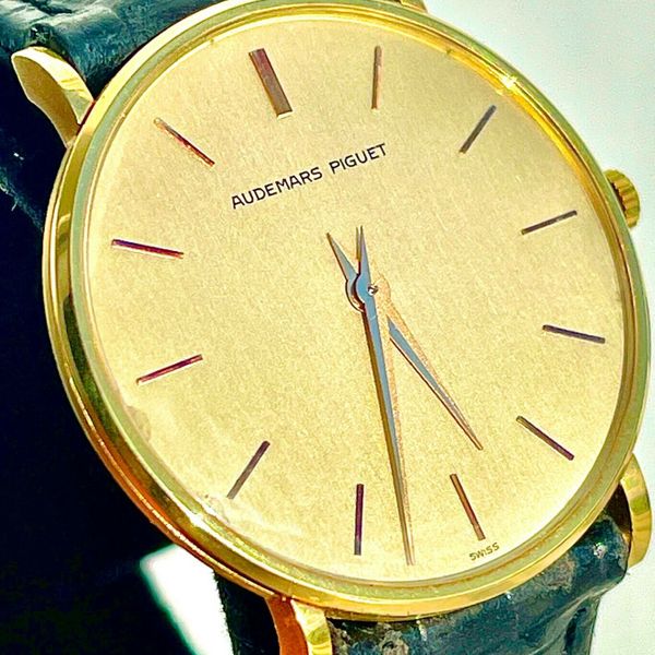 Audemars Piguet 18k Gold Ultra-Thin Calibre 2003 Vintage Dress Watch ...