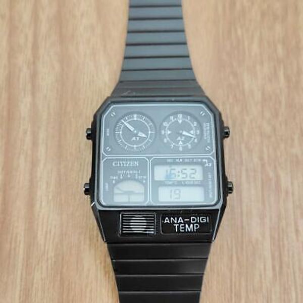 Citizen Ana-Digi Temp Watch - Used, Very Clean, No Scratches on Glass ...