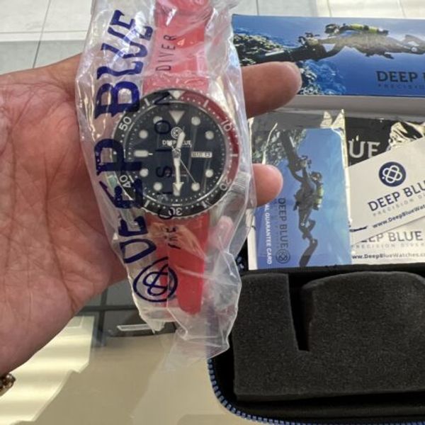 DEEP BLUE MEN'S MILITARY DIVER WATCH 300 AUTOMATIC / BLACK DIAL ...