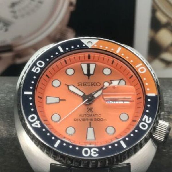 Seiko Limited Edition Orange Turtle Prospex Diver SRPC95K1 Nemo 45mm ...