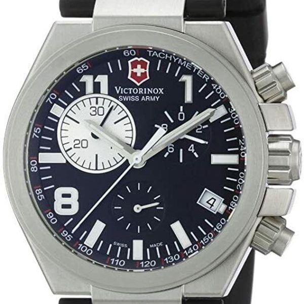 NEW SWISS ARMY MEN'S CONVOY BLACK CHRONOGRAPH DIAL WATCH 241157 FREE ...