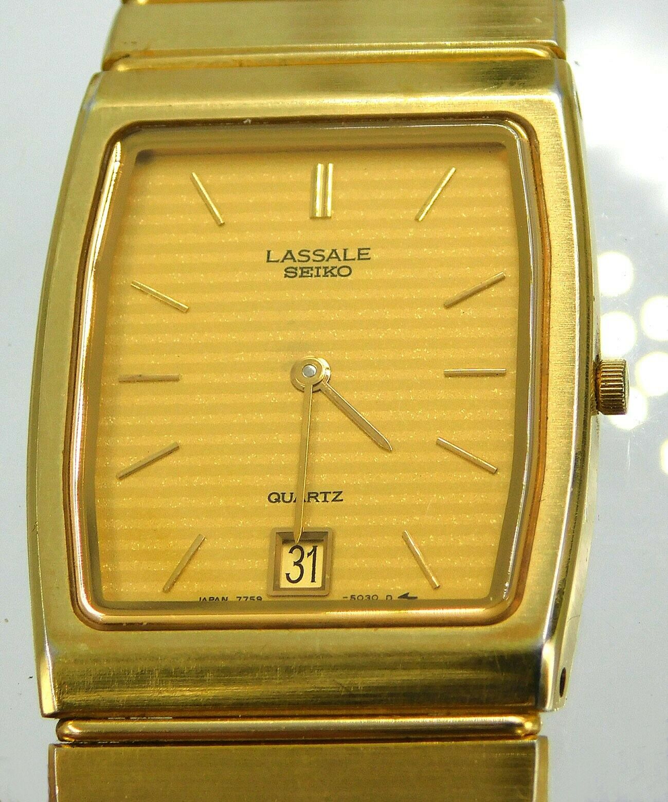 vtg Seiko Lassale ultra thin dress watch 7759-5029 runs great lot w393 ...