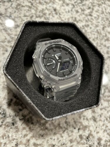 Casio Casioak G-SHOCK GA2100SKE-7A Transparent, in hand, ready to ship ...