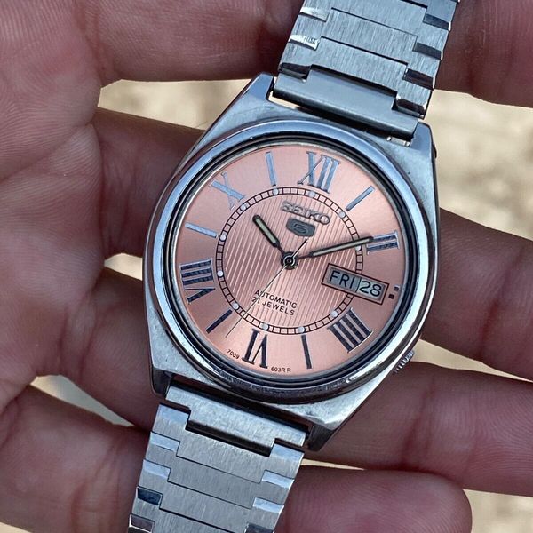 Seiko 5 Automatic Roman Sun Burst Dial Vintage Men's Wrist Watch ...