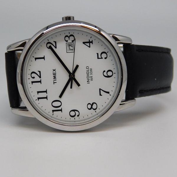 Timex T2H281 Indiglo Genuine Leather Quartz Analog Men's Watch New ...