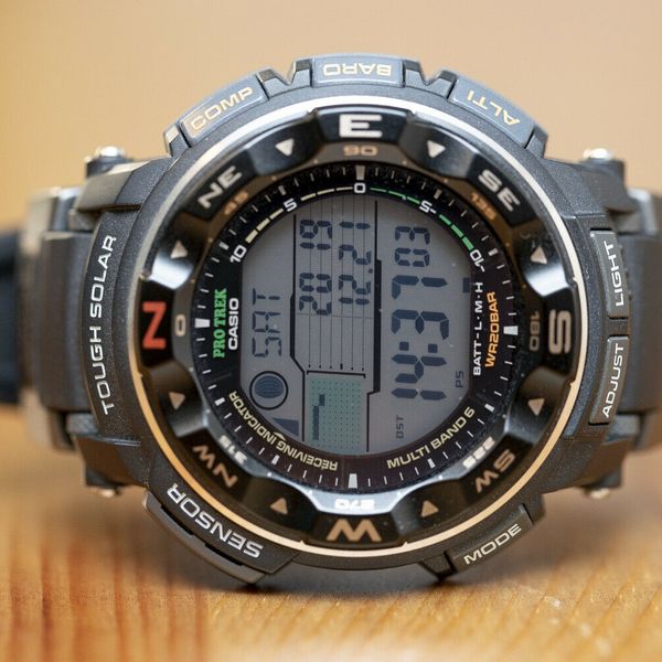 Casio Pro Trek Pathfinder Black Tough Solar Atomic Wrist Watch - PRW2500R | WatchCharts Marketplace