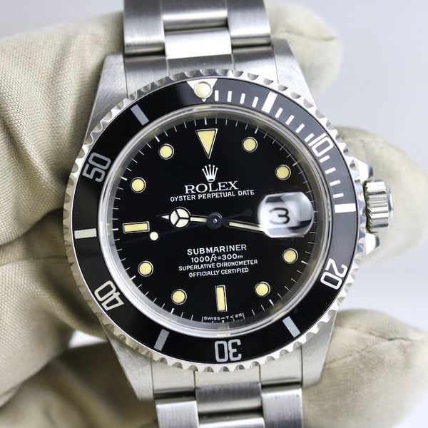 FS: 1991 ROLEX 16610 Submariner Holes Case Patina | WatchCharts Marketplace