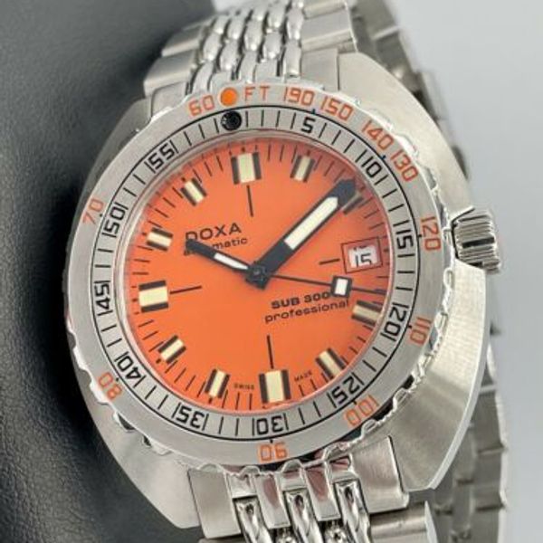 Doxa Sub 300t Professional Orange Dial 43mm Swiss Automatic 1200m Diver ...