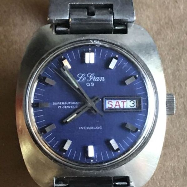 Vintage LeGran Superautomatic 17 Jewels Incabloc QS Swiss Made Watch ...