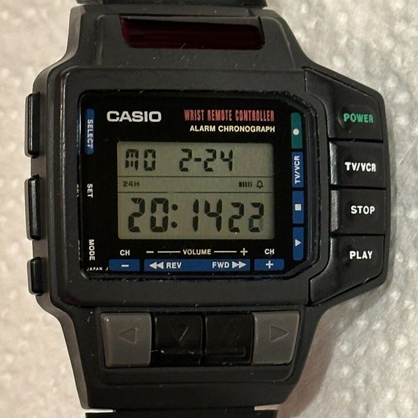 Vtg Casio 1138 CMD-10 Wrist Remote Control Alarm Chrono Digital Watch ...