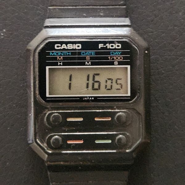 1977 Casio F-100 Vintage SUPER RARE Alain Movie Digital Quartz ...