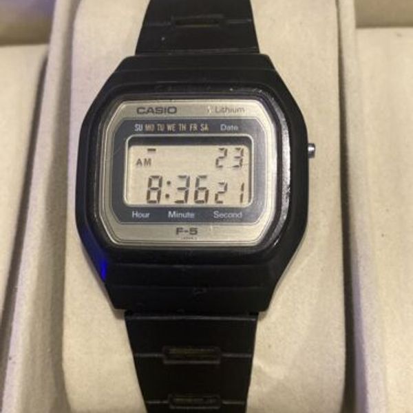 RARE VINTAGE CASIO F-5 LITHIUM WATCH MODULE 58 WORKING ORDER ...