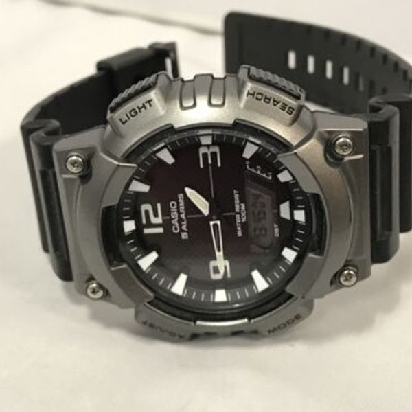 CASIO Resin Illuminator GREY 5 ALARMS Men's Watch - AQ-S810W ...