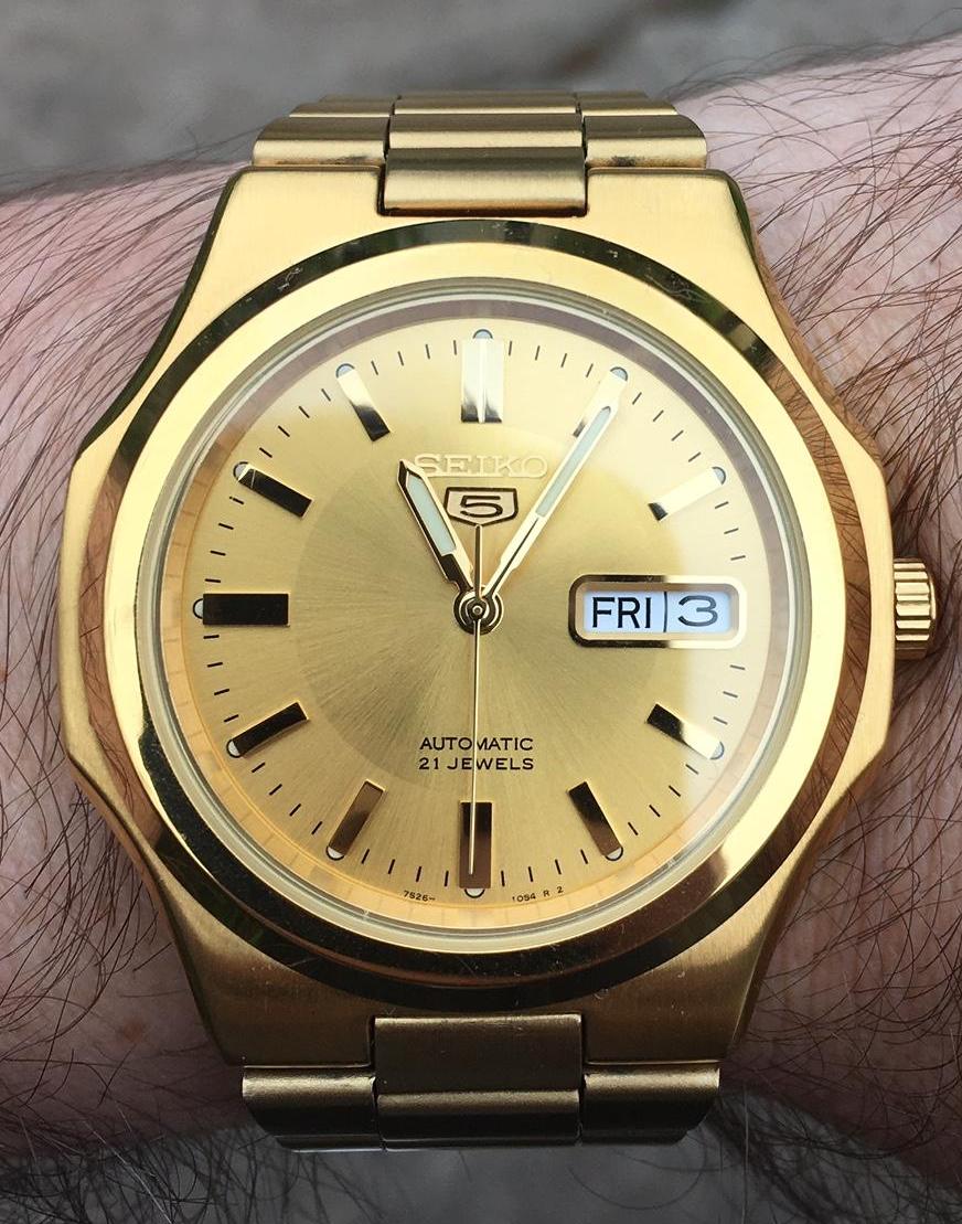 [WTS] Seiko SNKK52 Gold "Nautilus" - $125 Shipped US | WatchCharts ...