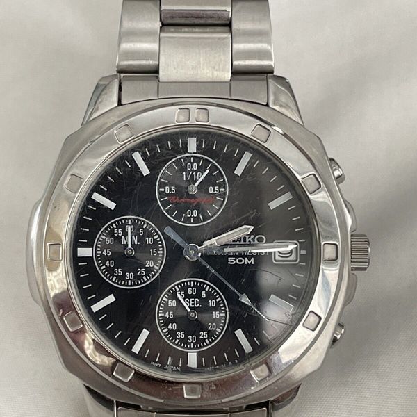 Seiko Chronograph Watch Menâ s V657-9010 Working + New Battery ...